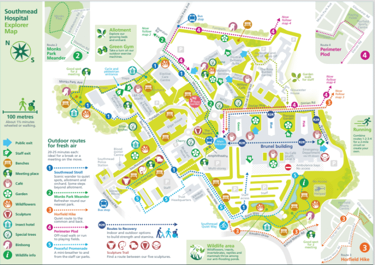 Southmead Hospital Explorer map - Nature Health West